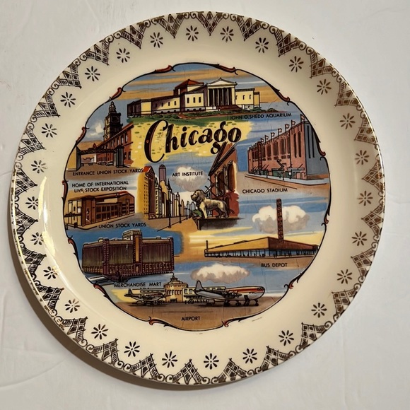 Dining | Vintage 7 Souvenir Plate Of Chicago | Poshmark